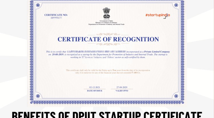 BENEFITS OF DPIIT STARTUP CERTIFICATE - Blog | Sonisvision